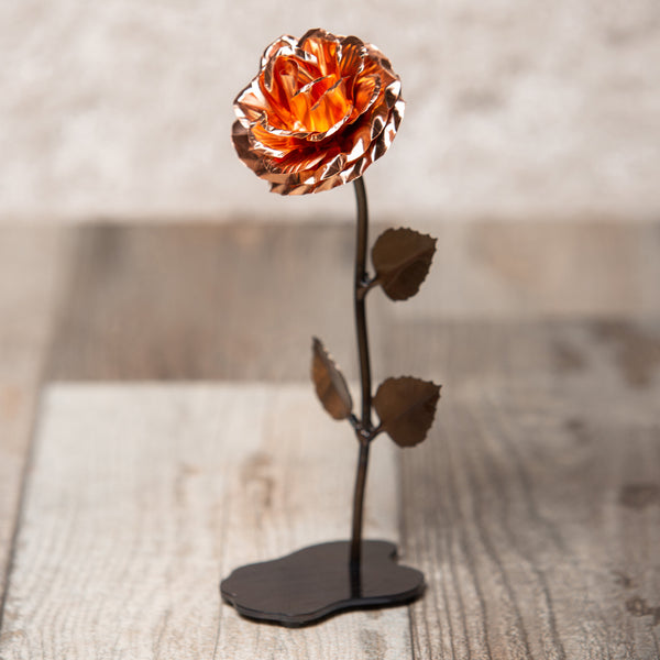 Personalized Gift - Copper Metal Rose for 7th Anniversary – Alain's ...