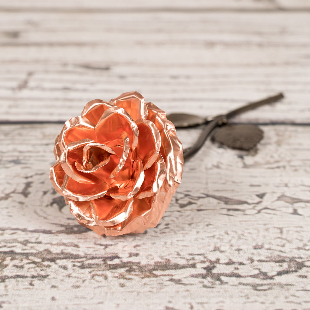 Personalized Gift - Copper Metal Rose for 7th Anniversary – Alain's ...